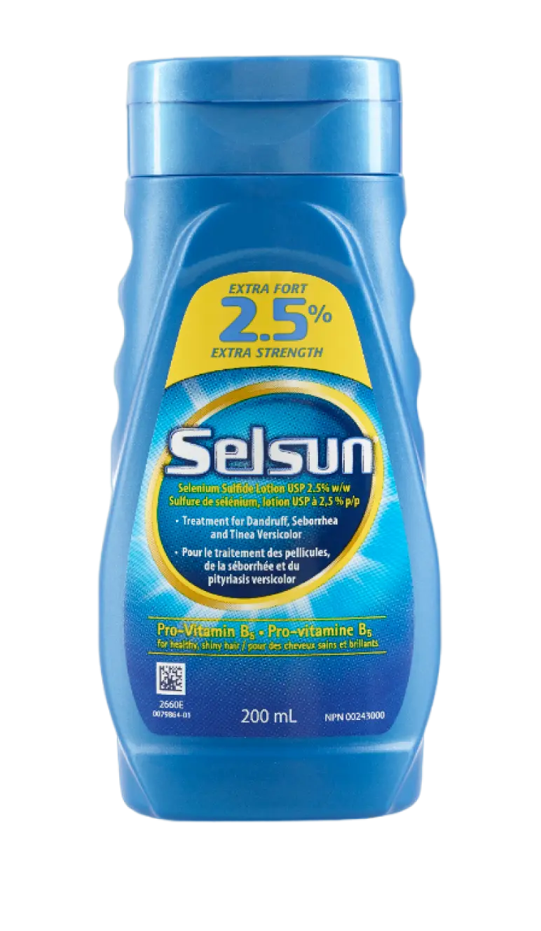 2.5% Extra Strength Antidandruff Shampoo | Selsun blue®